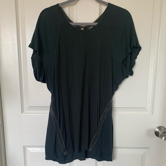 XCVI | Tops | Xcvi Dark Olive Green Loose Fit Tshirt Blouse | Poshmark